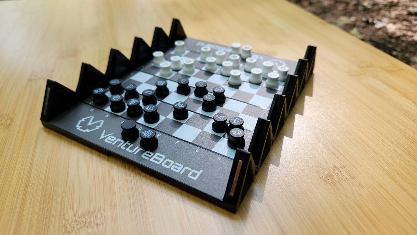 VentureBoard. A compact, magnetic, rollable chess set that saves game ...